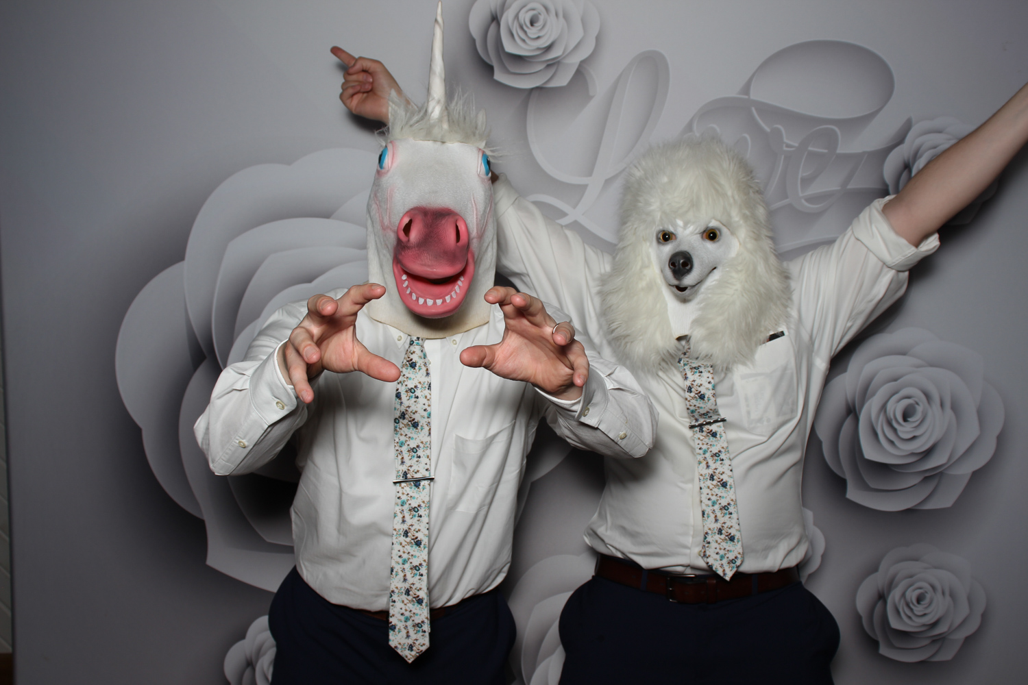 Gabriel & Megan's wedding photo booth at Little Log House Pioneer ...